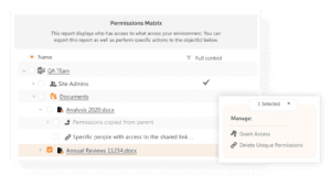 Governing Unique SharePoint Permissions in Office 365 - Syskit
