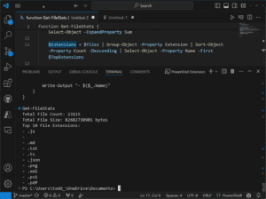 Using AI to write PowerShell scripts