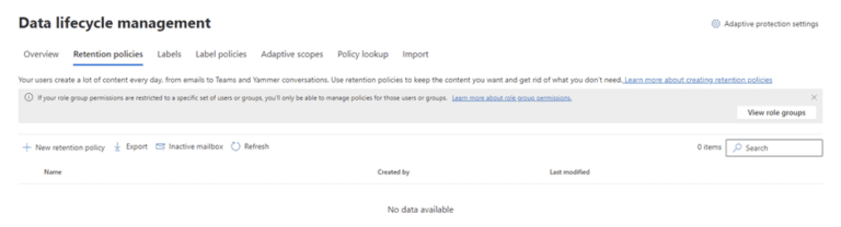Sensitivity labels and retention policies in M365