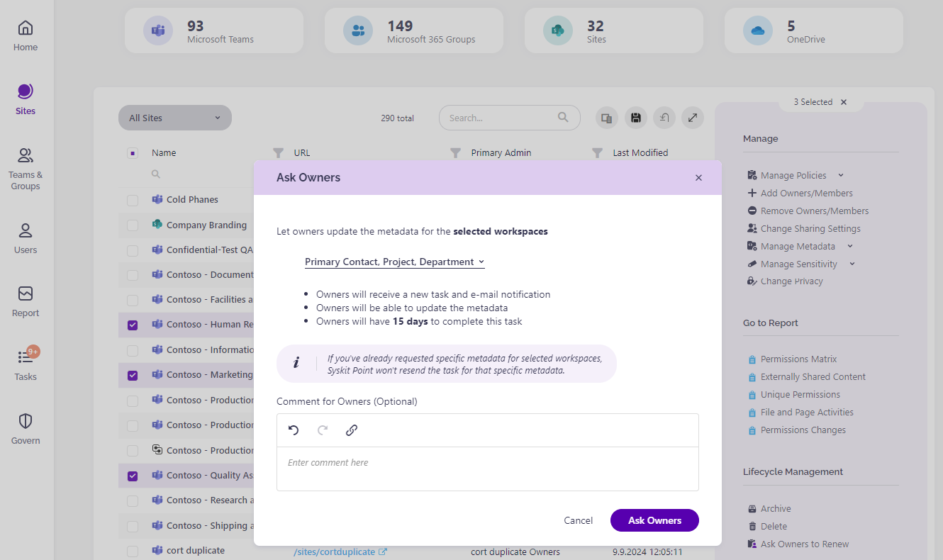What's New | Microsoft 365 Governance | Syskit Point