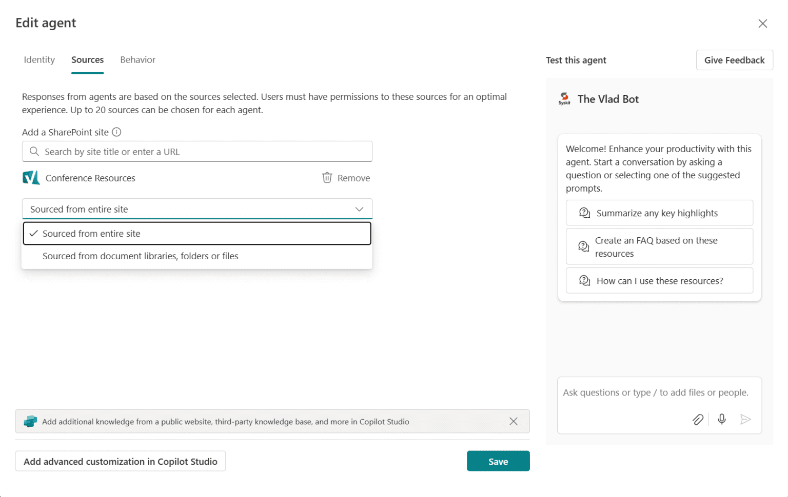 Copilot Agents in SharePoint - Guide for M365 Administrators