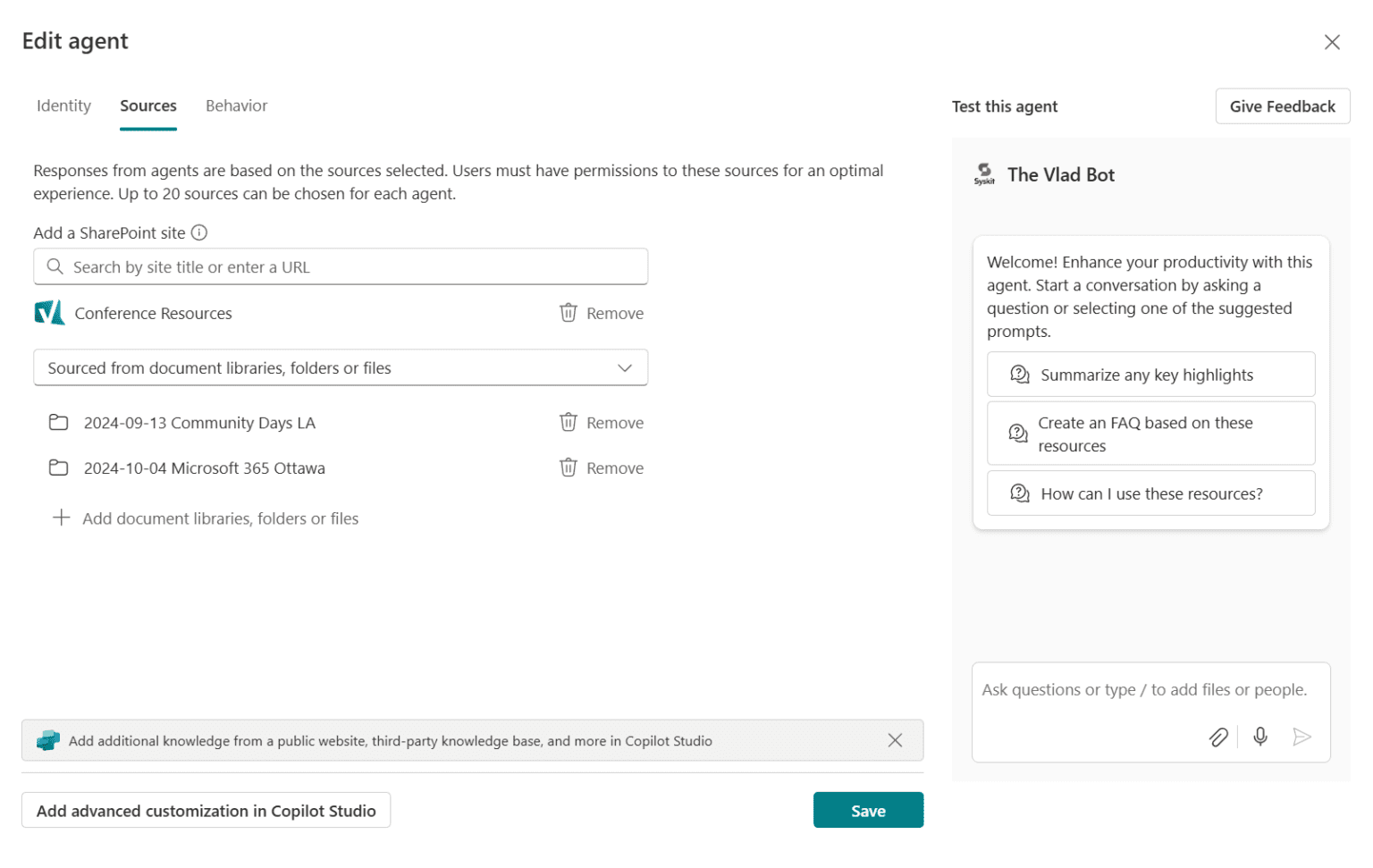 Copilot Agents in SharePoint - Guide for M365 Administrators