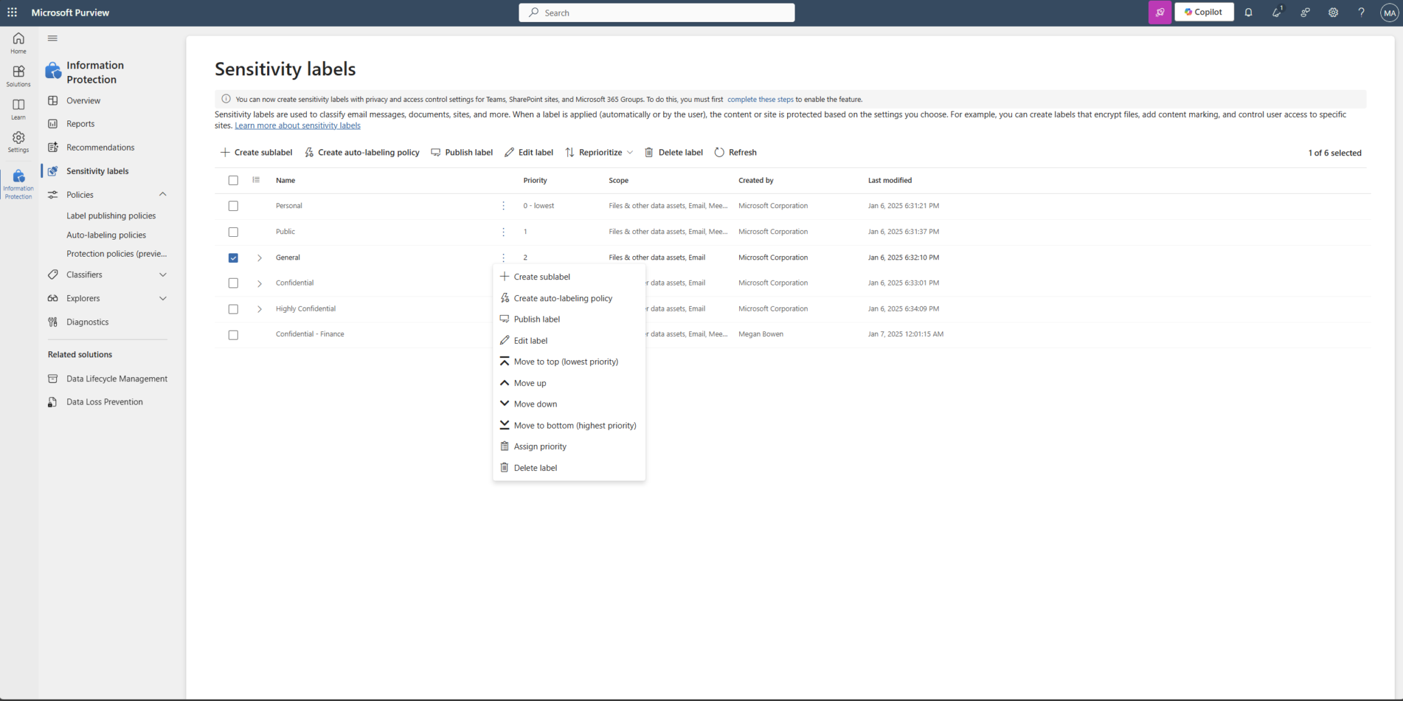 Microsoft 365 Sensitivity Labels Guide