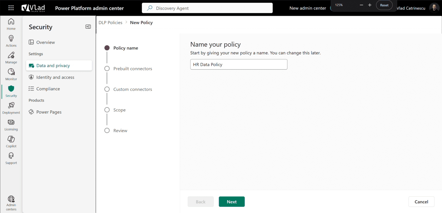 How to set up Power Platform DLP policy