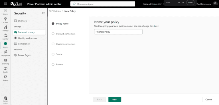How to set up Power Platform DLP policy
