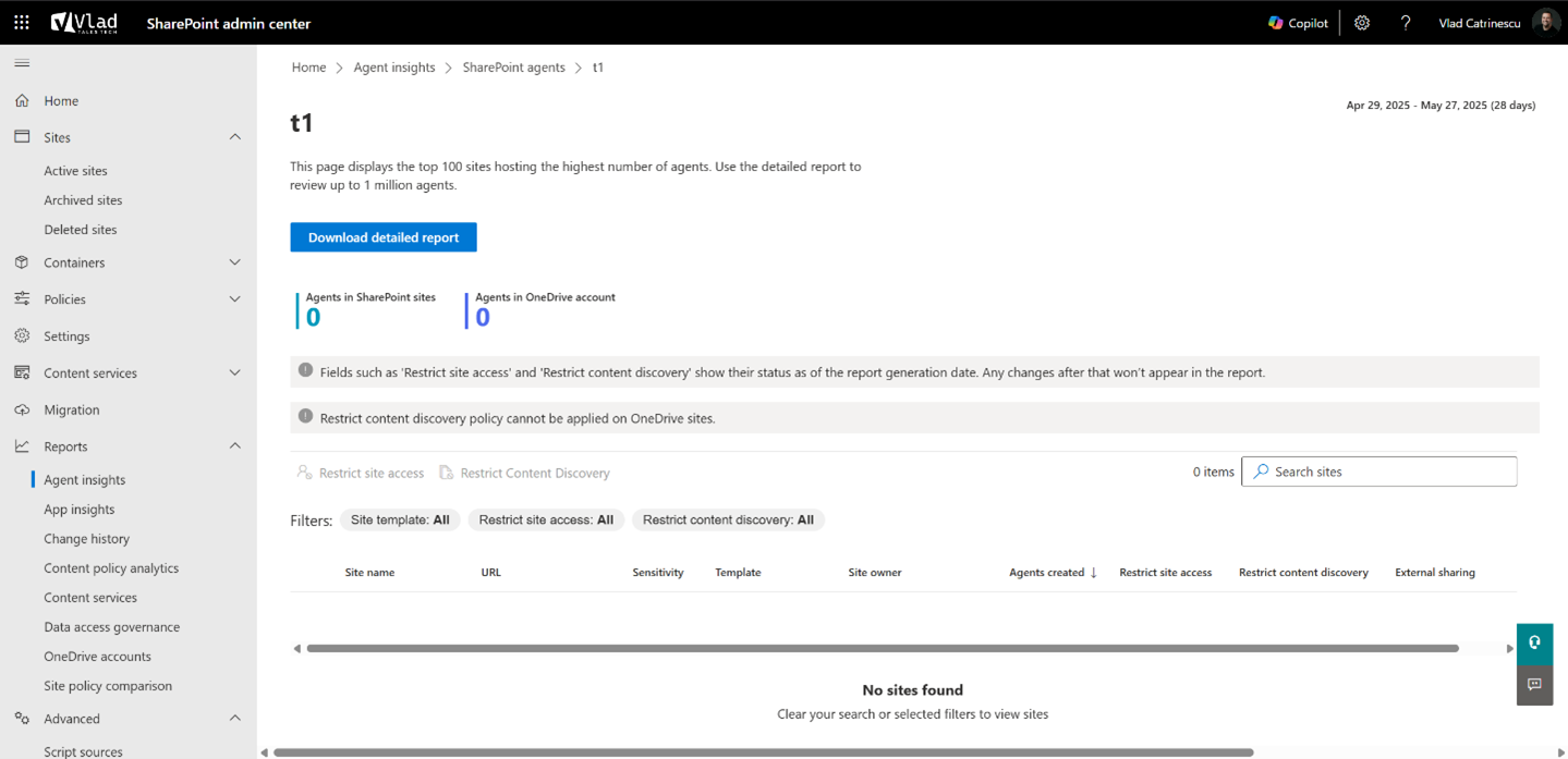 How to track and control SharePoint agents
